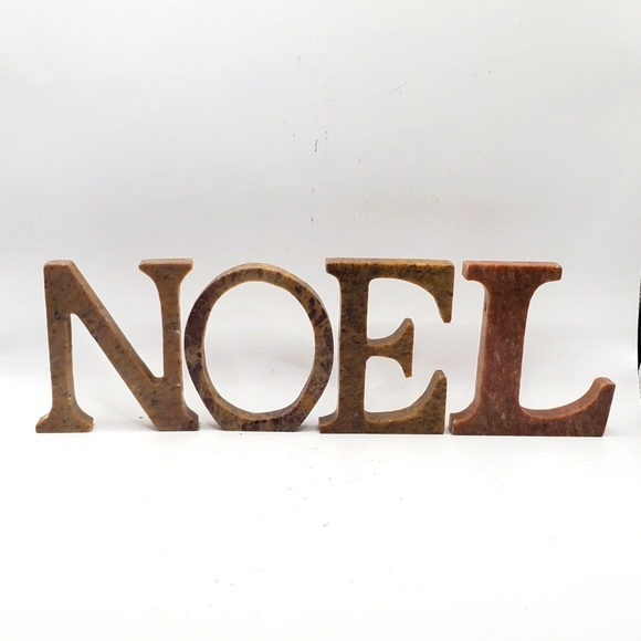 Noel | Holiday | As Is Vintage Noel Letters Free Standing Stone Marble ...